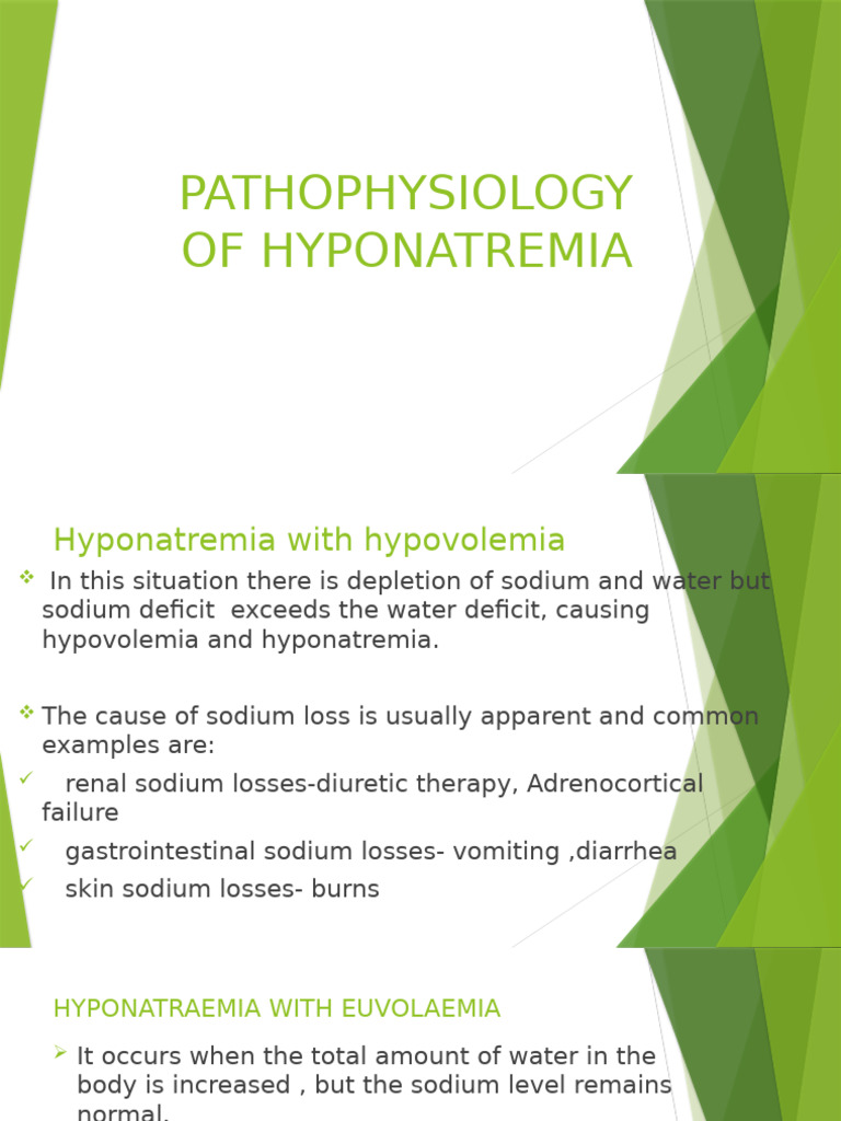 PATHOPHYSIOLOGY of Hyponatraemia | PDF