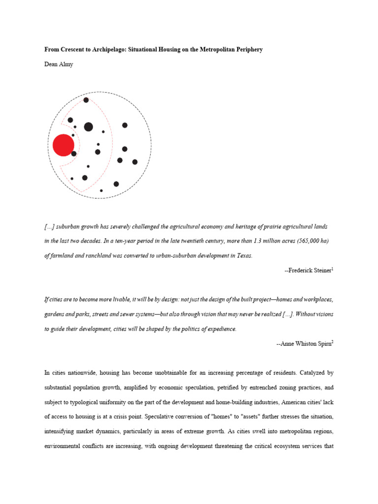 From Crescent To Archipelago, Dean Almy | PDF | Cost Of Living | Ecology