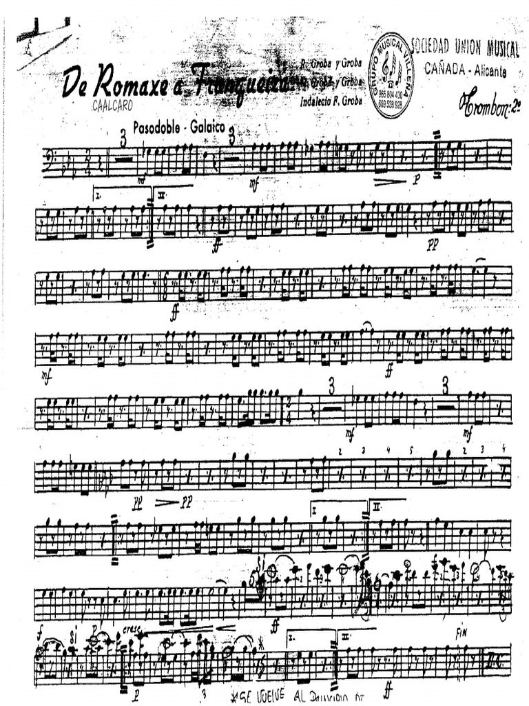 De Romaxe A Franquerra - Trombon 2 | PDF