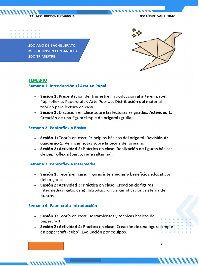 ECA-2do-segundo Trimestre-1 | PDF | Origami