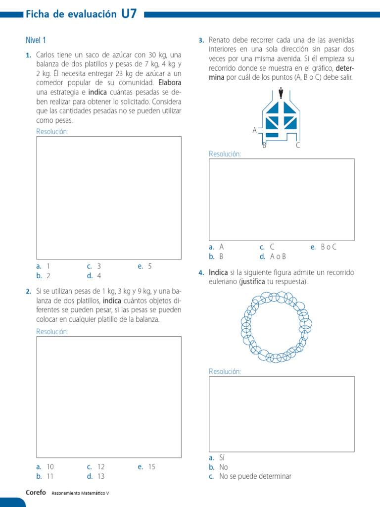 Evaluación RM (2) 5to Unidad 7 | PDF