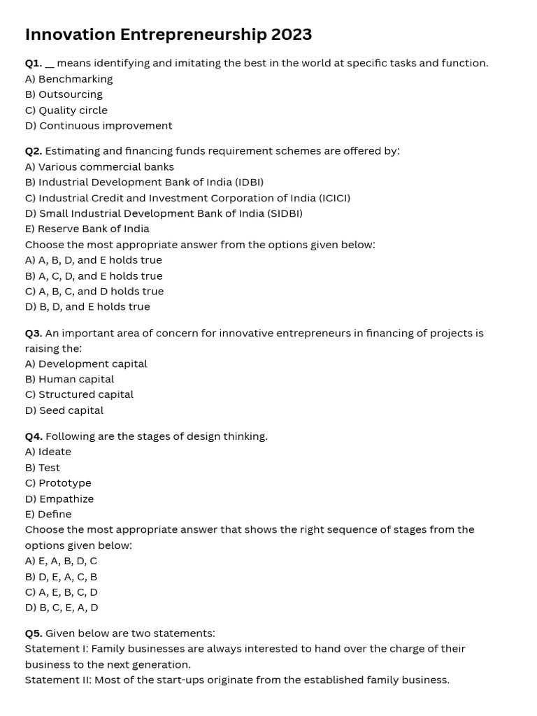 Ie 2023 | PDF | Entrepreneurship | Startup Company