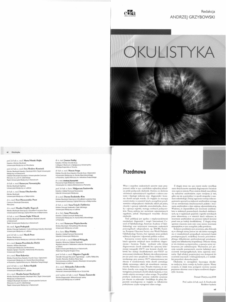 Grzybowski Andrzej, Okulistyka | PDF