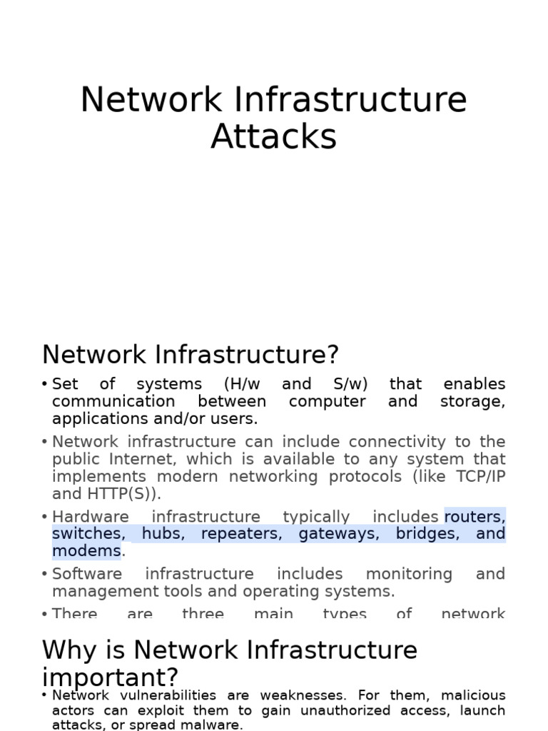Network Infrastructure | PDF | Computer Network | Security