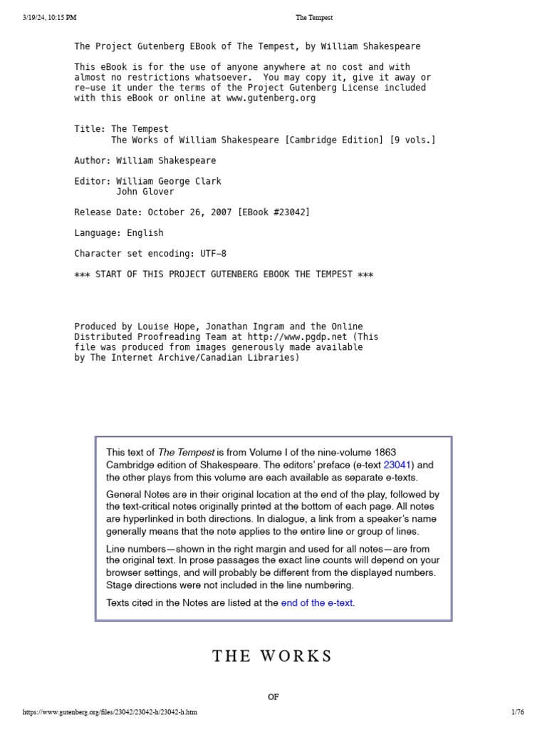 The Tempest | PDF