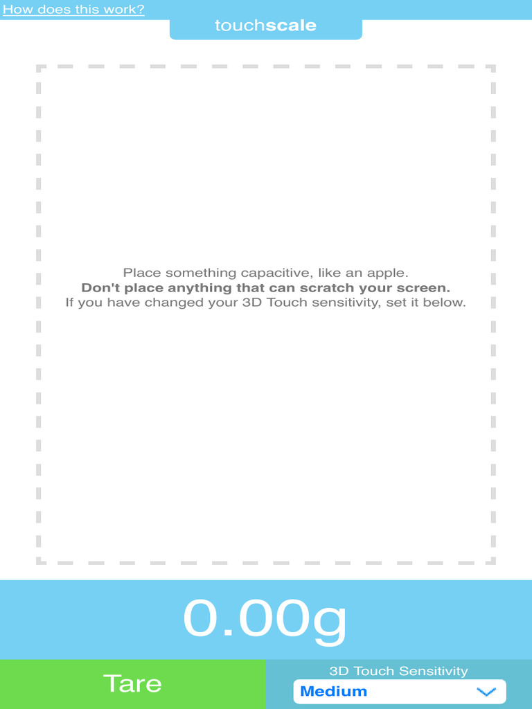 TouchScale Weigh Things On Your Iphone! | PDF