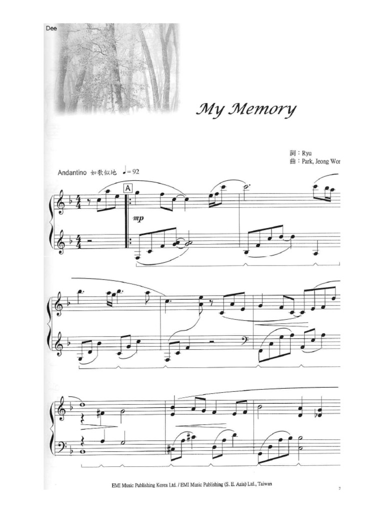 Yiruma My Memory | PDF