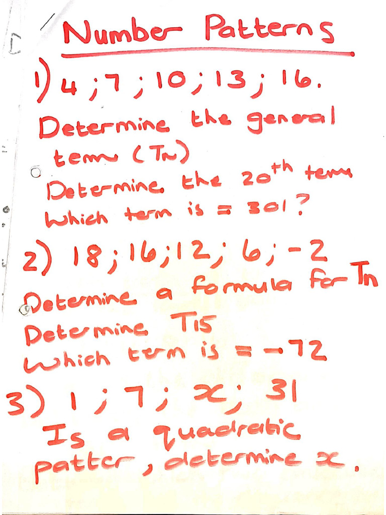 Number Patterns Examples - 250112 - 201939 | PDF