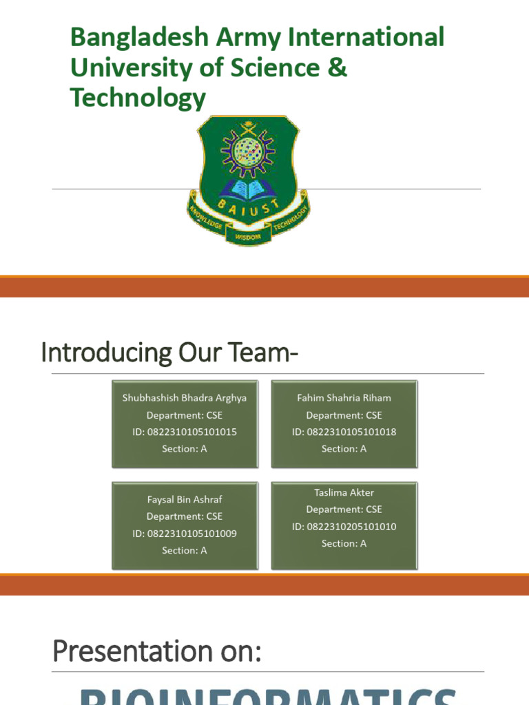 Bioinformatics- Group 9 | PDF | Bioinformatics | National Center For ...