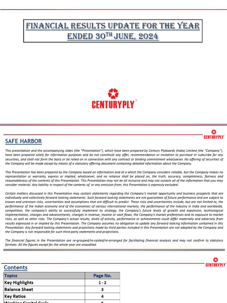 investor-presentation | PDF | Equity (Finance) | Credit