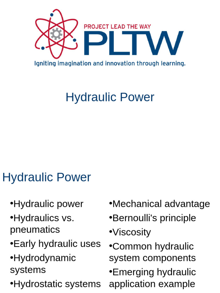 Hydraulic Power | PDF | Fluid Mechanics | Hydraulics