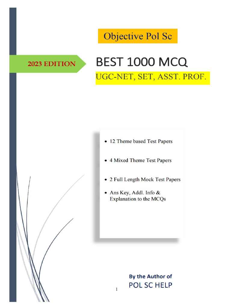 1000 MCQ UGC NET Pol SC Help | PDF
