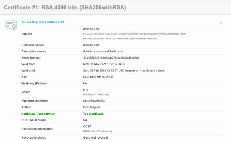 RioBelbo Certificate | PDF