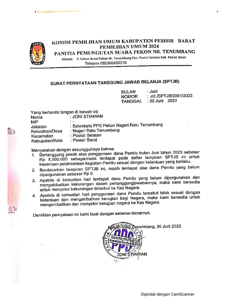 SPTJB Juni Fix | PDF