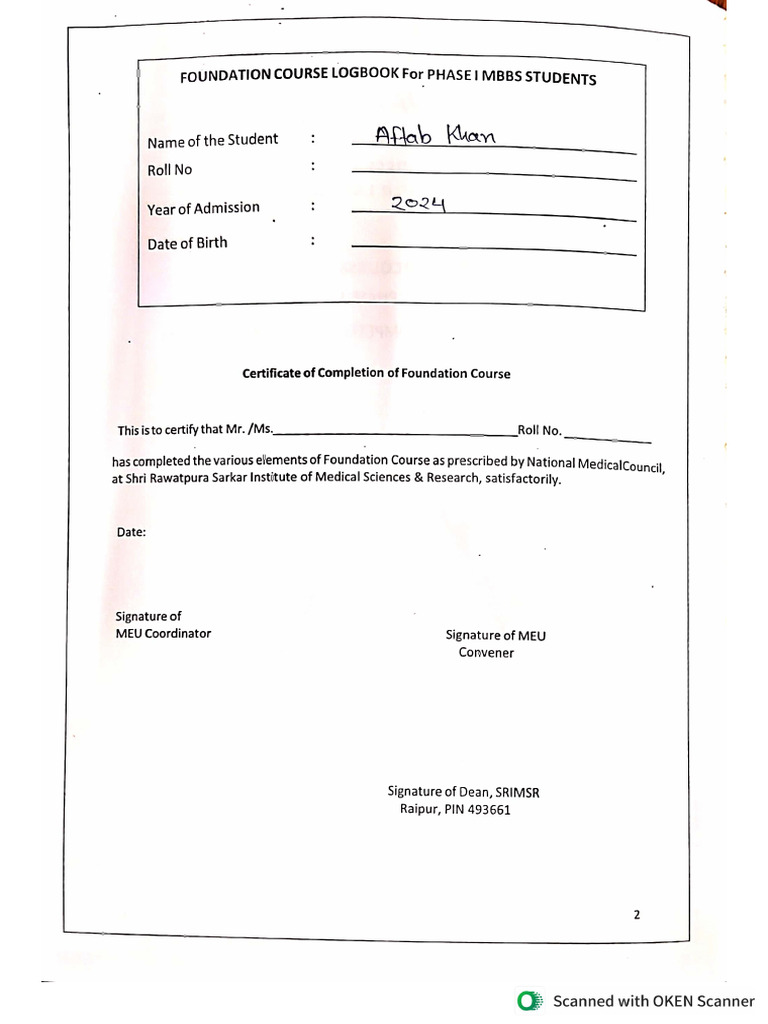 LogBook Aftab | PDF