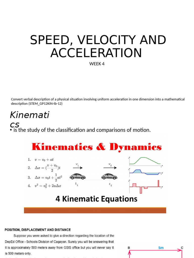General Physics 1 Lesson Week 5-10 | PDF | Velocity | Acceleration