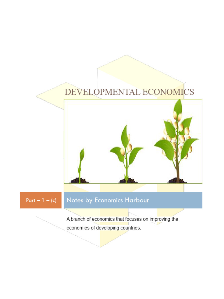 Economics Harbour Part 1-DEVELOPMENTAL ECONOMICS | PDF | Labour ...