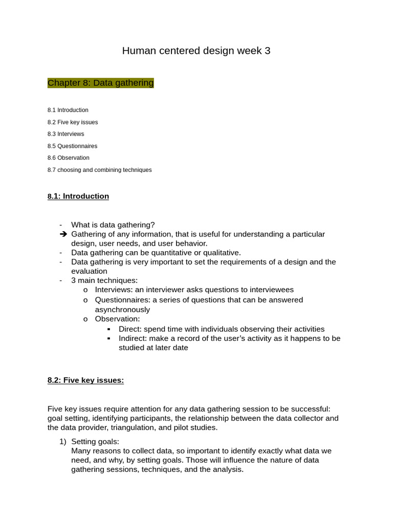 Human Centered Design Week 3 | PDF | Survey Methodology | Qualitative ...