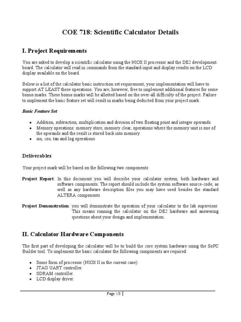 Calc Project | PDF | Calculator | Central Processing Unit