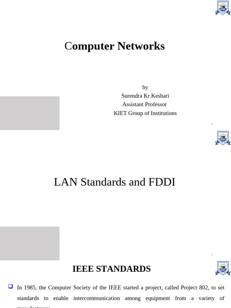 Computer Network Standards Overview | PDF | Ethernet | Computer Network