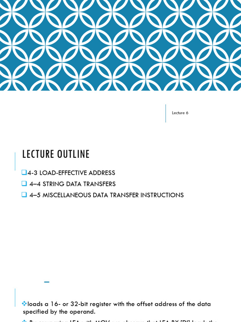 Lecture 6 | PDF | Integer (Computer Science) | Input/Output Lecture 6 | PDF | Integer (Computer Science) | Input/Output