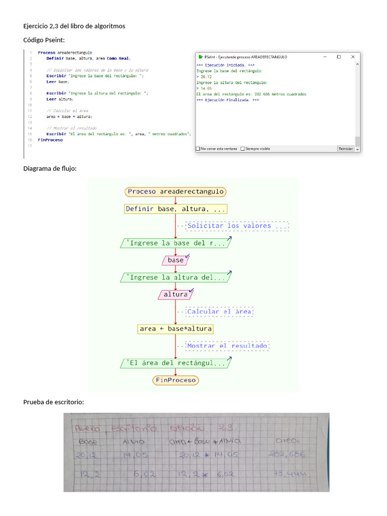 Ejercicios Pseint | PDF