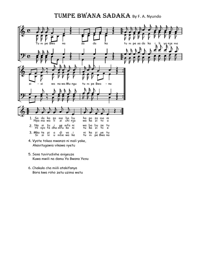 c4826 Tumpe Bwana FAN | PDF