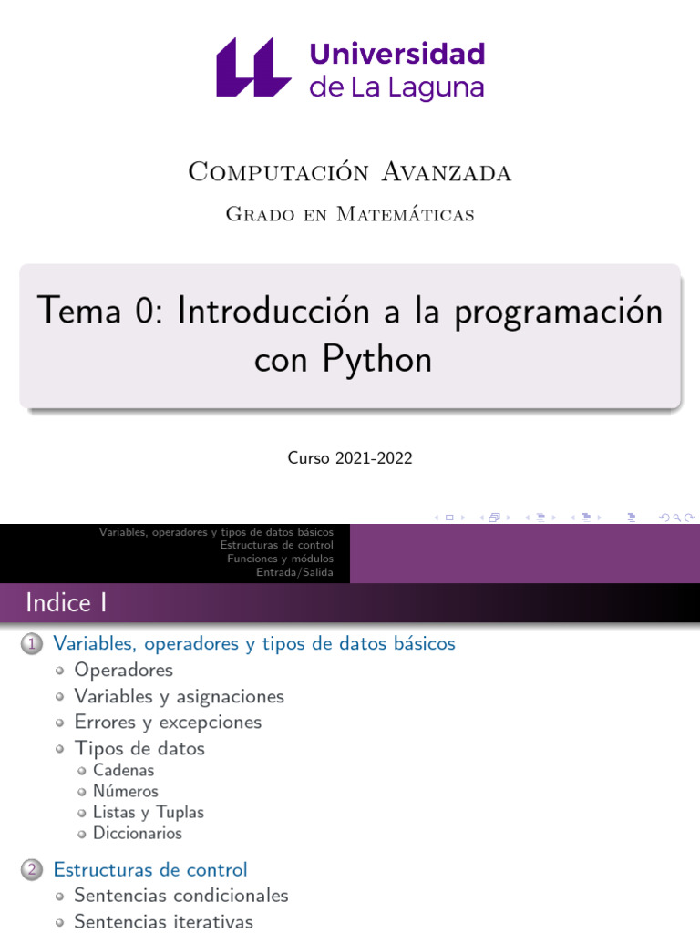 Computacion Avanzada | PDF | Python (lenguaje de programación) | Lenguaje de programación