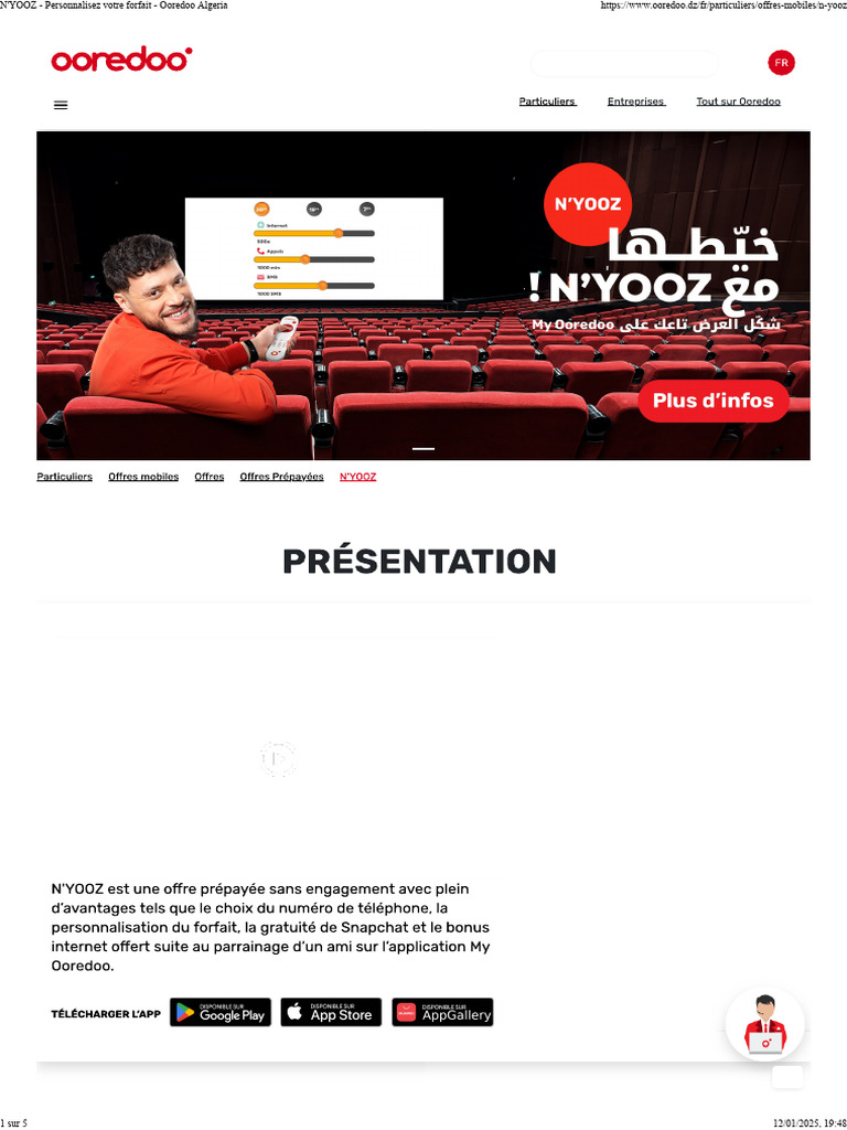 Forfait N'Yooz d'Ooredoo: Personnalisation | PDF
