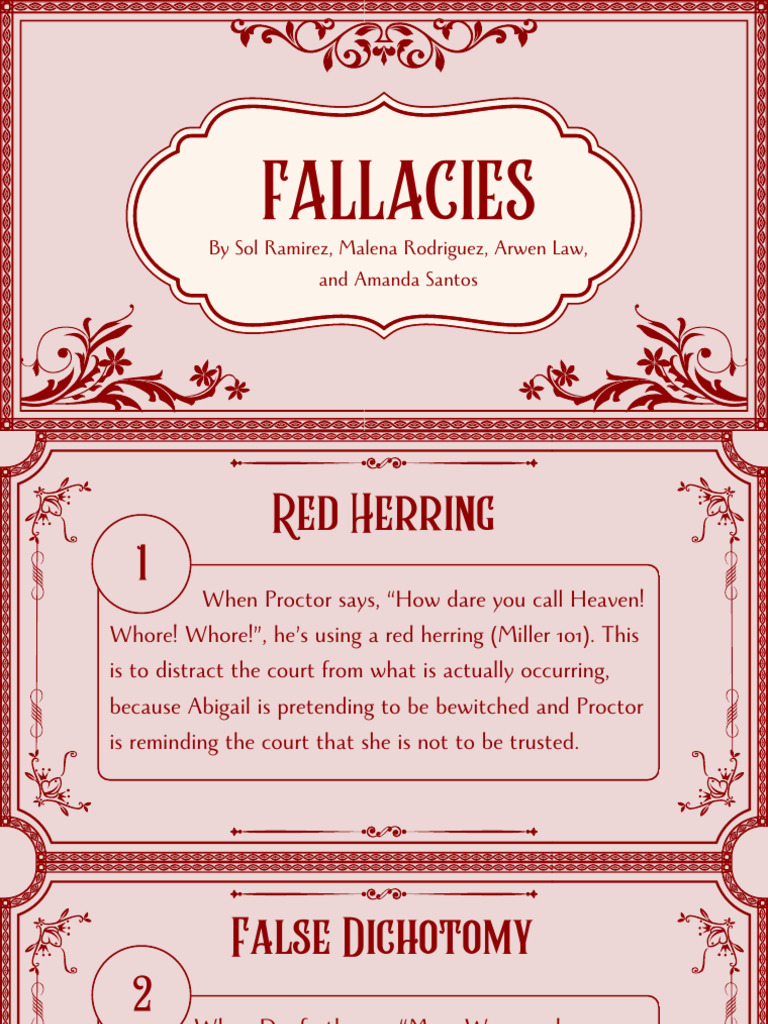 The Crucible Fallacy Presentation | PDF