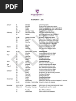 Monash University Academic Calendar 2025 | PDF