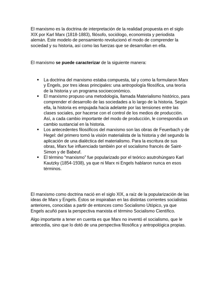Introducción al Marxismo y su Teoría | PDF | marxismo | Karl Marx