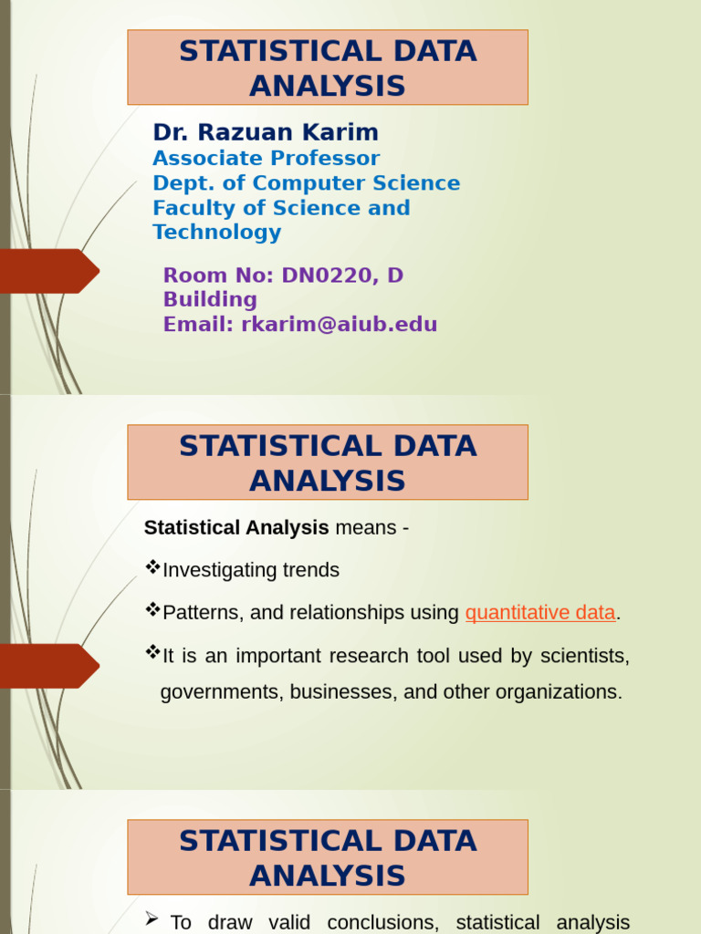 Statistical Data Analysis | PDF | Statistics | Hypothesis