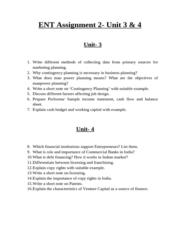 Ent Assignment 2 | PDF