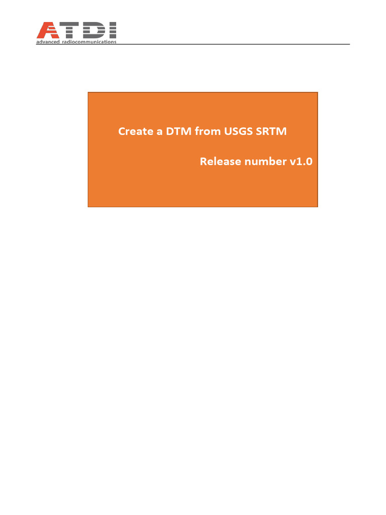 24-Create A DTM From USGS SRTM | PDF | Computing | System Software