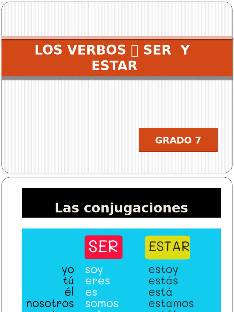Uso de los verbos ser y estar | PDF