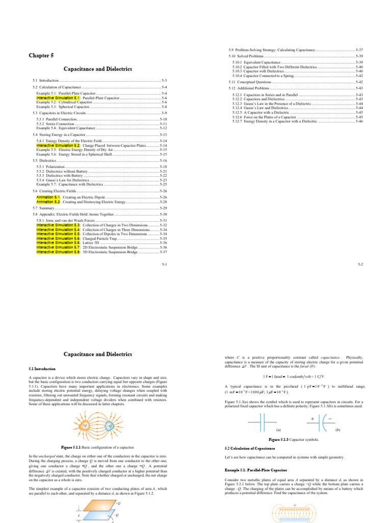 A Capacitance and Dielectric | PDF | Capacitance | Capacitor