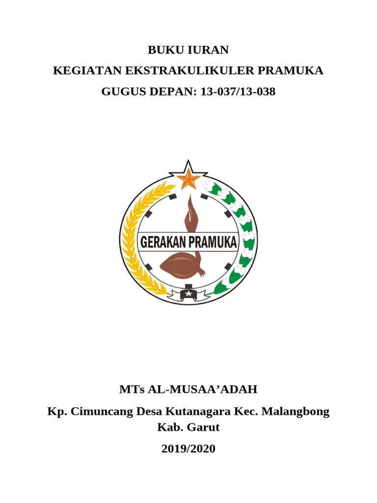 Buku Iuran Pramuka 2018-2019 | PDF