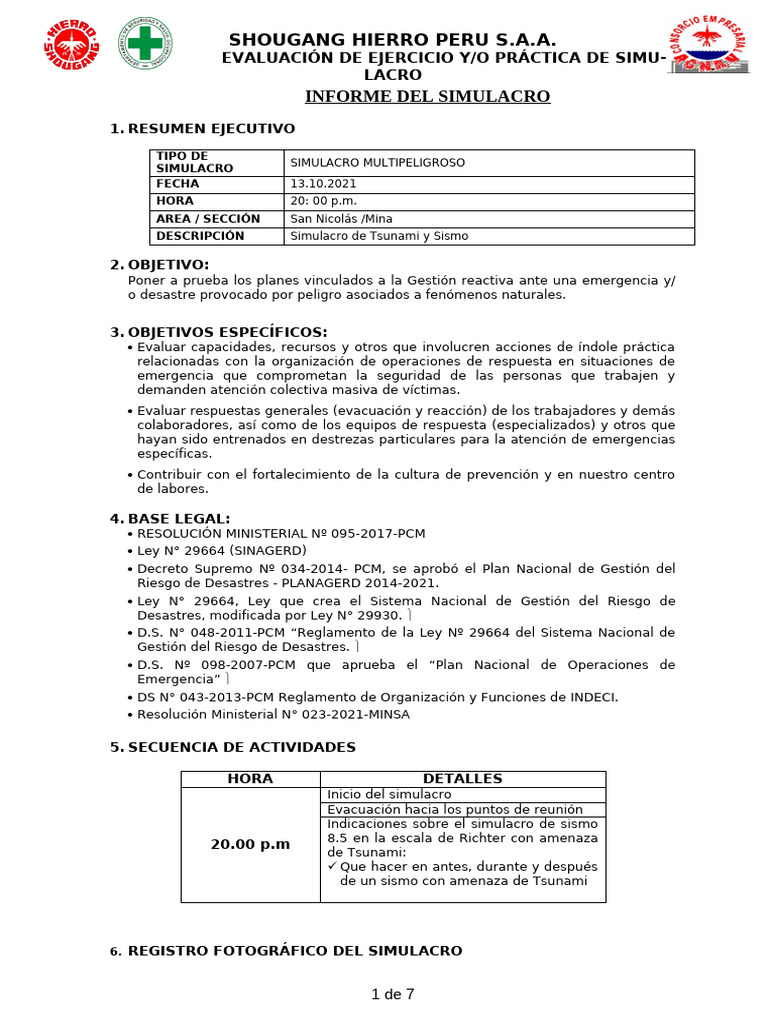 Simulacro de Sismo-Tsunami 13.10.21 | PDF | Tsunami
