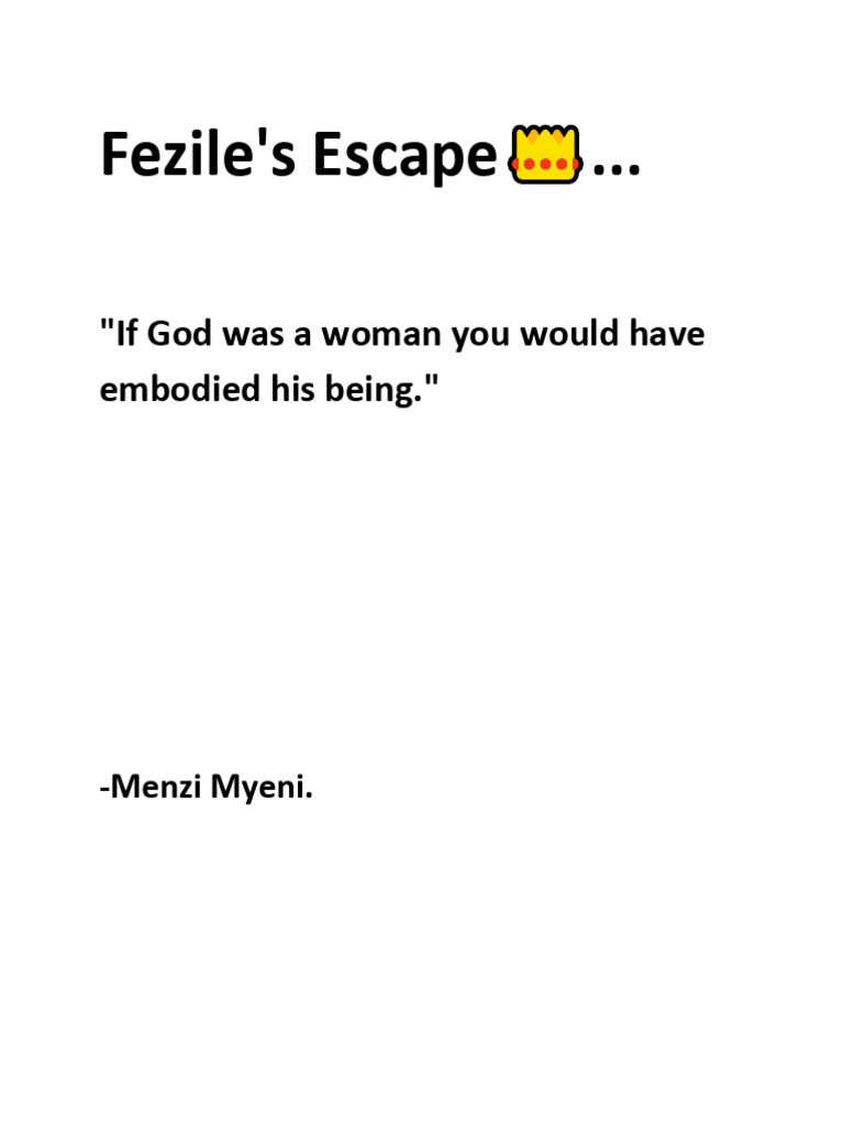 Fezile's Escape 1 | PDF