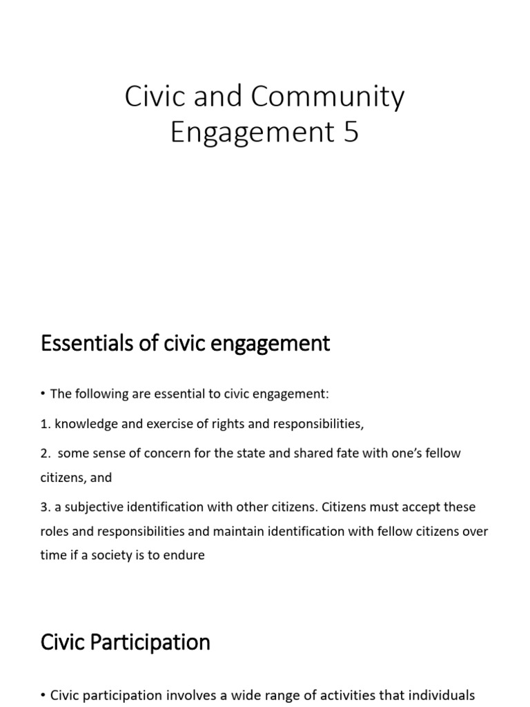 Civic and Community Engagement | PDF | Civic Engagement | Community