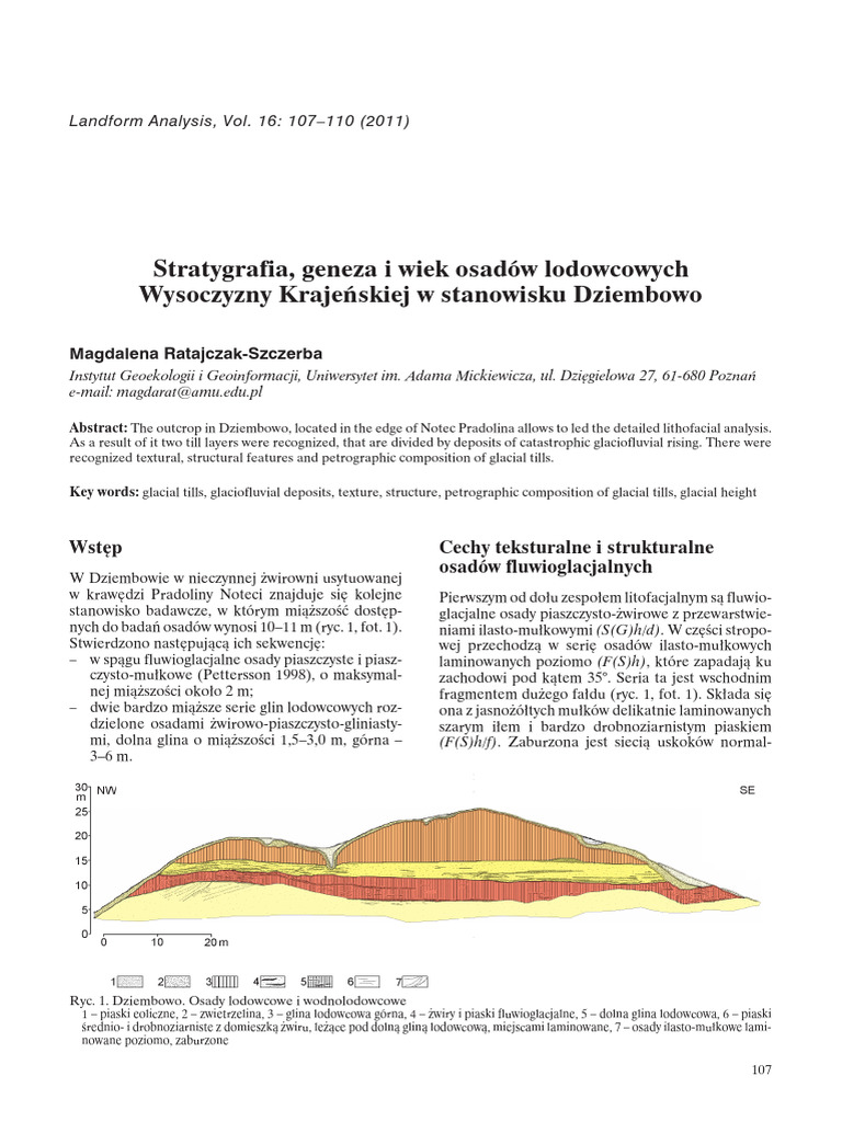 Stratygrafia Geneza I Wiek Osadów L | PDF