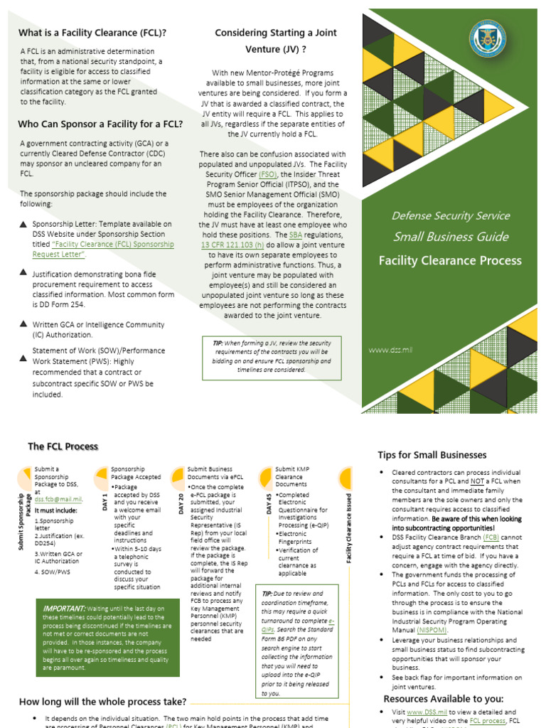 Understanding Facility Clearance (FCL) Process | PDF | Joint Venture