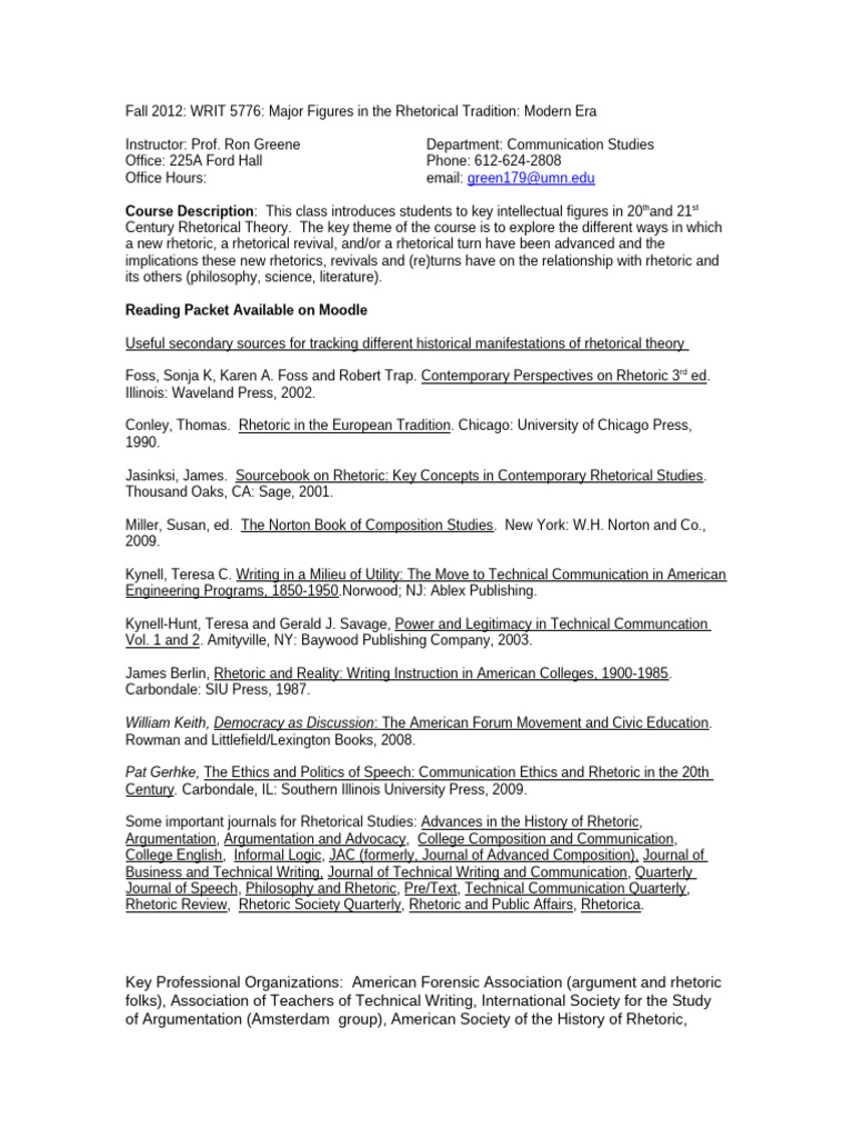 WRIT 5776: Rhetorical Tradition Insights | PDF | Rhetoric