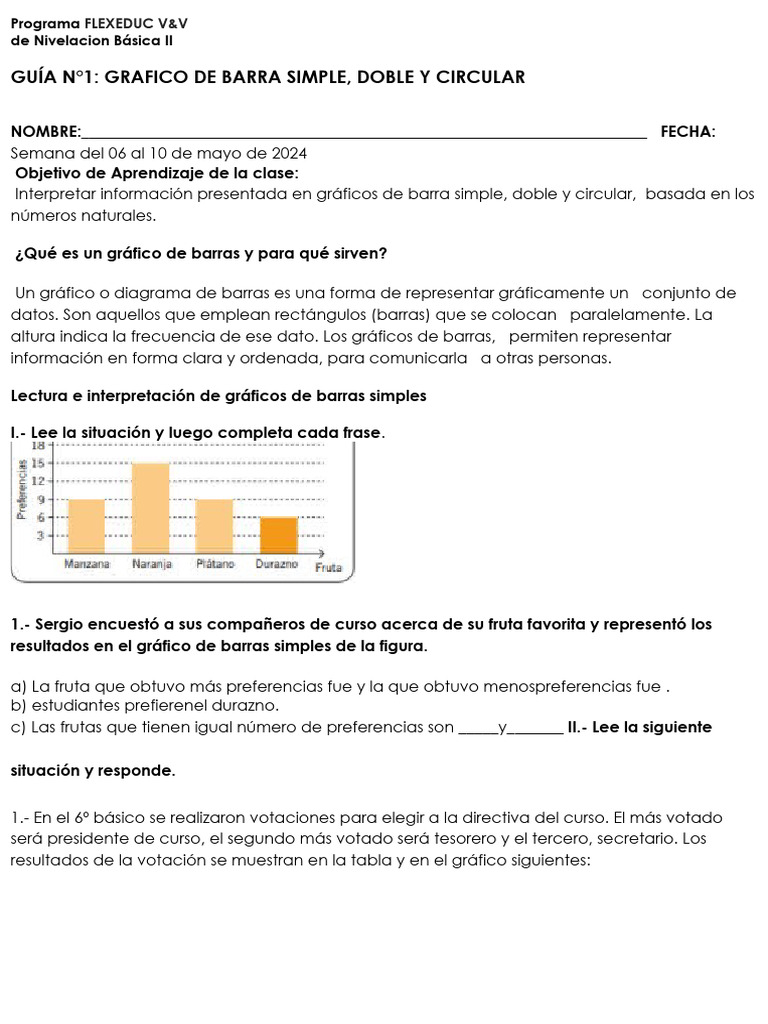 Guía de Gráficos para Primaria | PDF