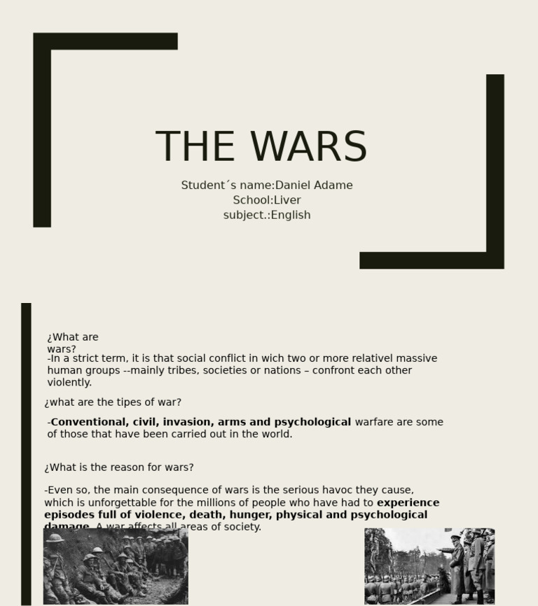 Understanding Wars: Types and Impacts | PDF