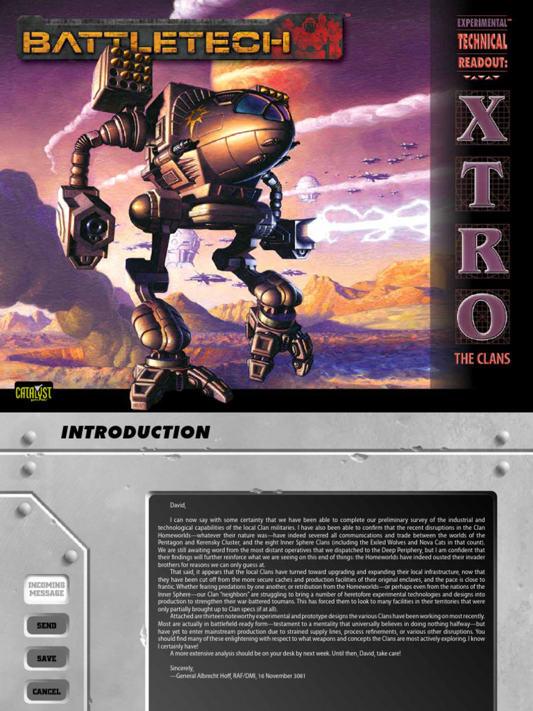 Battletech 35XT009 - XTRO Clans-OEF | PDF | Tanks | Gun Turret