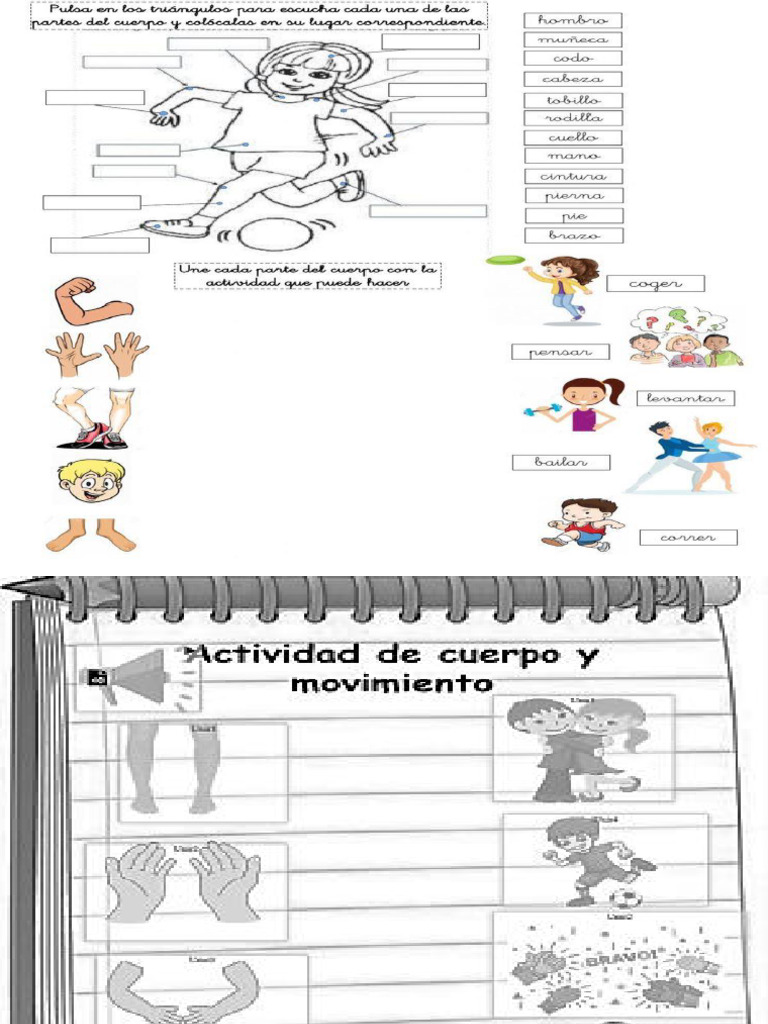 ACIVIDADES MI CUERPO Y SUS MOVIMIENTOS | PDF