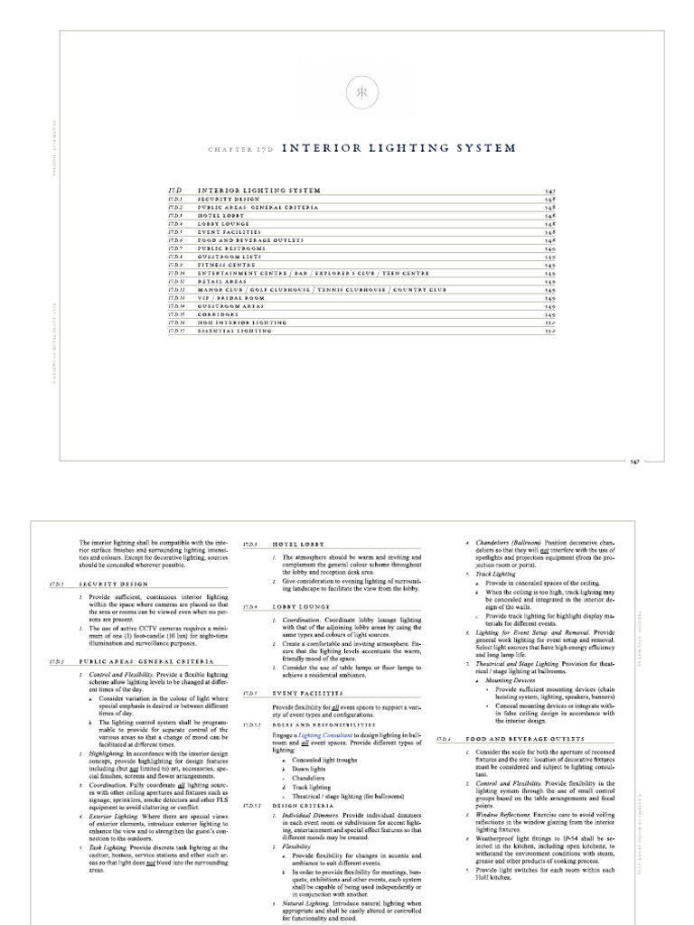 RW Standard_LightingControl | PDF