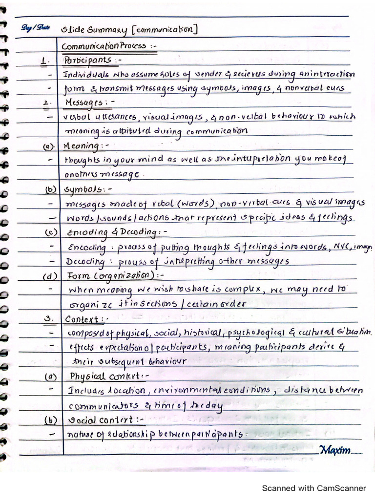 Communications (Slide Summary) | PDF